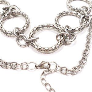 Unbranded | Jewelry | Silver Tone Circle Mesh Necklace 7 To 2 | Poshmark